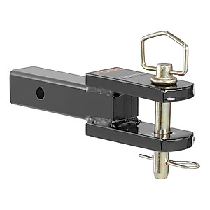 CURT 45821 Clevis Pin Hitch Ball Mount, Fits 2-Inch Receiver, 6,000 lbs, 1-Inch Hole, GLOSS BLACK POWDER COAT