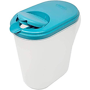 1 Gallon/3.8 Liter Slim Heavy Duty Plastic Measuring Pitcher with See Through Base, Leak Proof Spill Proof Lid w/Pivot Spout Lid, BPA-free -Ideal for mixing, storing and serving beverages