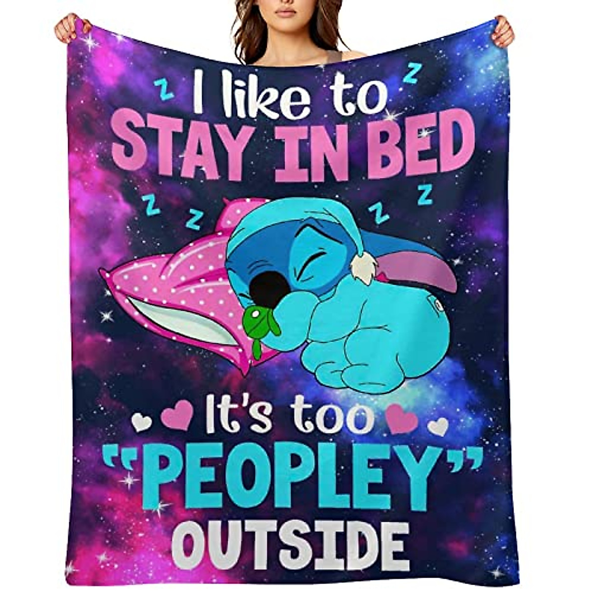 Cute Blanket Flannel Throw Blankets Couch Bed Sofa Fleece Blanket Ultra Soft Fuzzy Warm Cozy Flannel Fleece Bed Blanket Lightweight Decorative Living Room 50"X40"