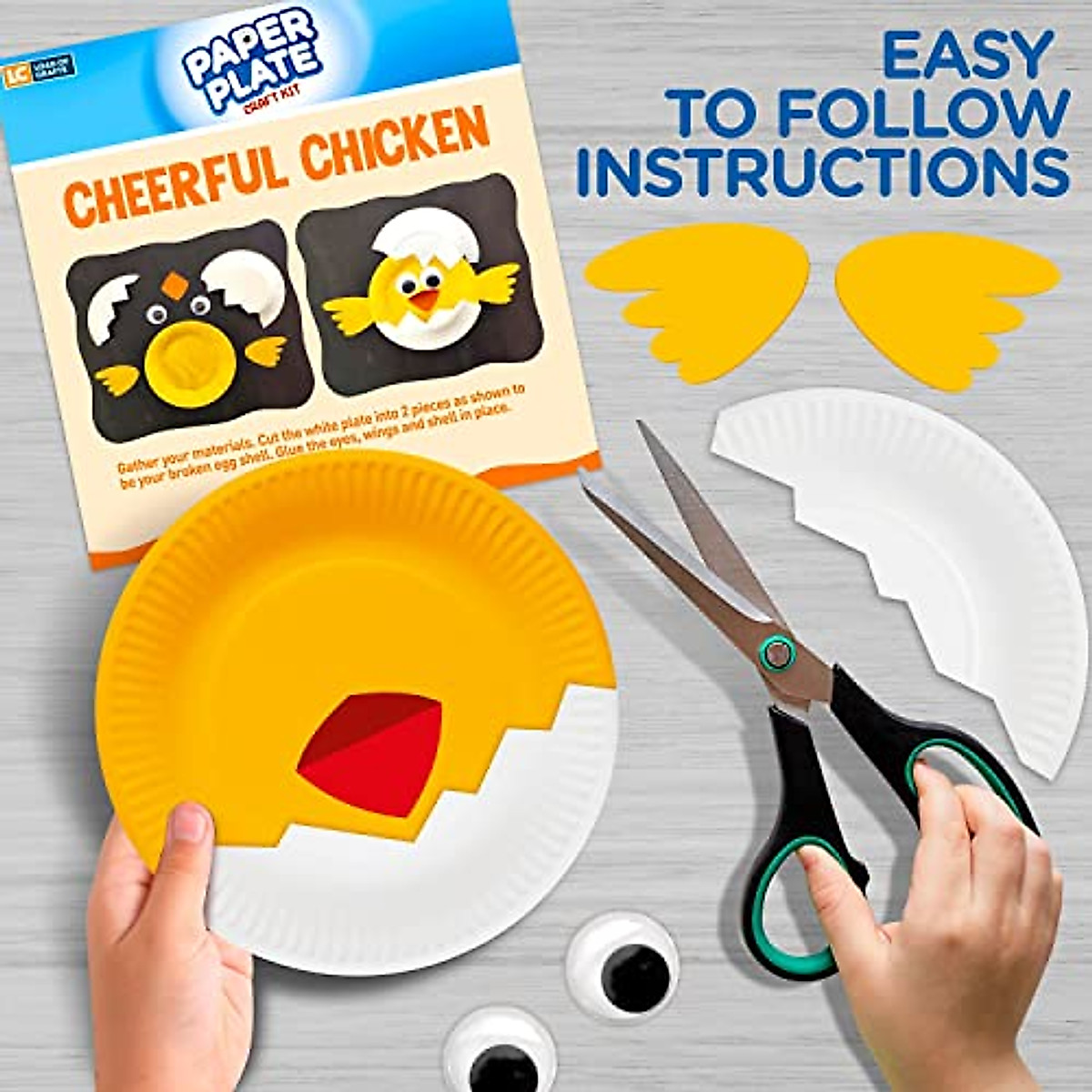 Arts and Crafts for Toddlers, Create Animal Crafts from Paper Plates, Includes All Supplies and Instructions, Best Craft Project Kit for Ages 2-5