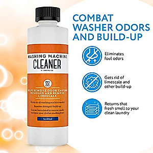 IMPRESA 2 Pack Washing Machine Cleaner for All Washers (Top Load, Front Load, HE and Non-HE) Compatible with Maytag, Whirlpool, Kenmore MADE IN USA - Four Uses