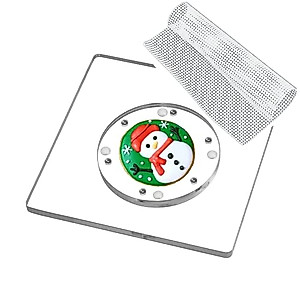 CY craft Cookie Decorating Turntable with Anti-Slip Silicone Mat,Cup Cake Sugar Icing Cookie Decorating Supplies Tools,Clear Acrylic Small Lazy Susan Turn Table,6.3 x 6.3 Inch,Square,Pack of 1