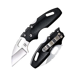 Cold Steel Mini Tuff Lite 2" 4034SS Sheepsfoot Razor-Sharp Blade 3" Griv-Ex Black Handle Everyday Carry Pocket Folding Knife