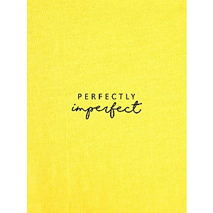 SOLY HUX Women's Letter Print Graphic Tees Short Sleeve Tops Casual Summer T Shirt Yellow L