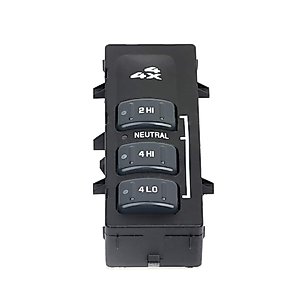 15067877, 19168769 4WD Selector Switch, 4x4 Wheel Drive 3 Button Transfer Case Switch fitS for Chevrolet Silverado 1500/2500 /3500 2001-2002/For for GMC K1500/K2500 Suburban 1998-1999/ for GMC SIER