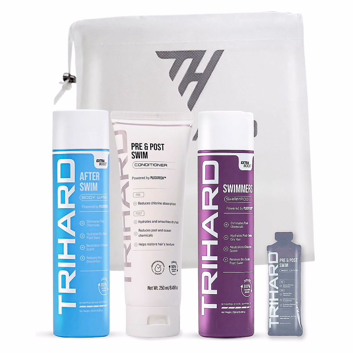 Complete Chlorine Removal Bundle By TRIHARD | Shampoo, Conditioner, Body Wash | Ultimate Pre & Post Swim Care