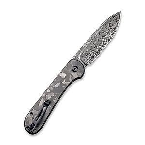 CIVIVI Odium Damascus Blade Bundled Button Lock Elementum, Great EDC Knife Companion