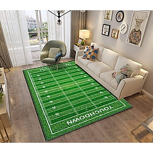 Home Area Runner Rug Pad American Football Field, Texture, Vector Illustration File Contains Thickened Non Slip Mats Doormat Entry Rug Floor Carpet for Living Room Indoor Outdoor Throw Rugs