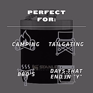 Stanley Master Flask 8oz with Never-Lose Cap, Wide Mouth Stainless Steel Hip Flask for Easy Filling & Pouring, Insulated BPA-Free Leak-Proof Flask