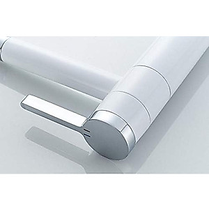 Kitchen Taps Basin Faucet White Single Handle Lavatory Single Hole Water Vanity Sink Bath Basin Mixer Tap Solid Brass Faucets-1