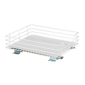 Household Essentials 1516-1 Glidez Undersink Sliding Organizer | Pull Out Cabinet Shelf | White | 15-Inch