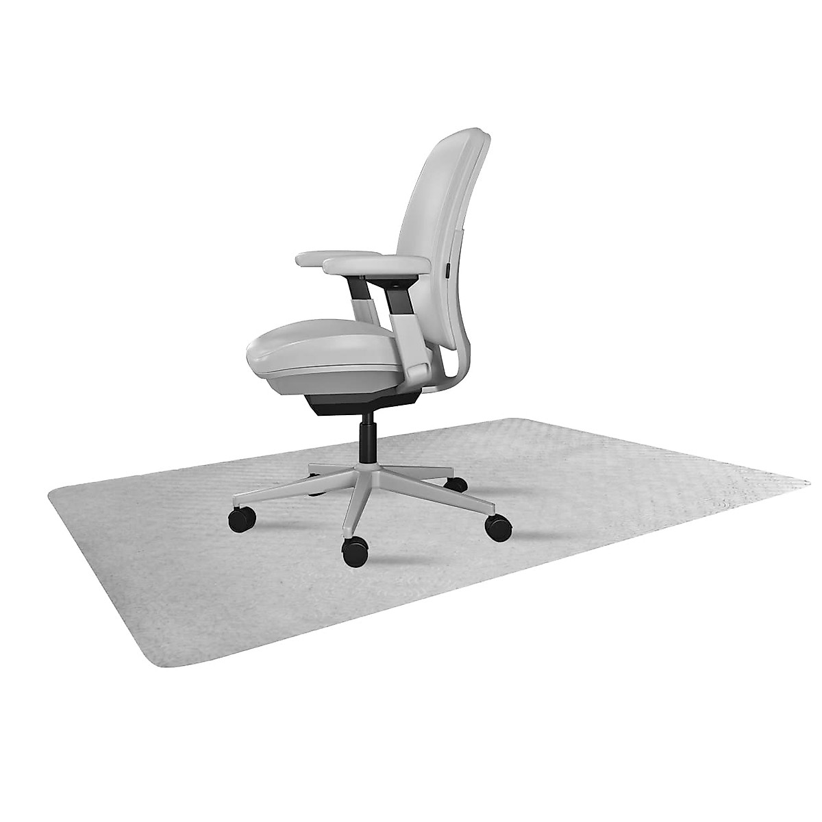 Resilia Office Desk Chair Mat - for Low Pile Carpet ( with Grippers ) Updated Clear Swirl Spiral Pattern, 36 Inches x 48 Inches, Made in The USA