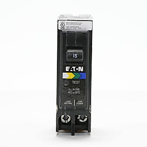 Eaton Type BR 15-Amp 1-Pole Dual Function AFCI/GFCI Circuit Breaker