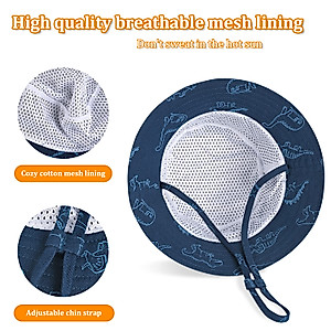 Baby Boy Sun Hat, Summer Beach UPF 50+ Sun Protection Hats, Toddler Kids Wide Brim Sun Hats Cap（12-24 Months