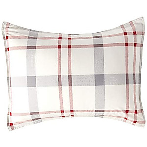 Eddie Bauer Home | Portage Bay Collection | 100% Cotton Soft & Cozy Premium Quality Plaid Comforter with Matching Shams, Twin, Grey