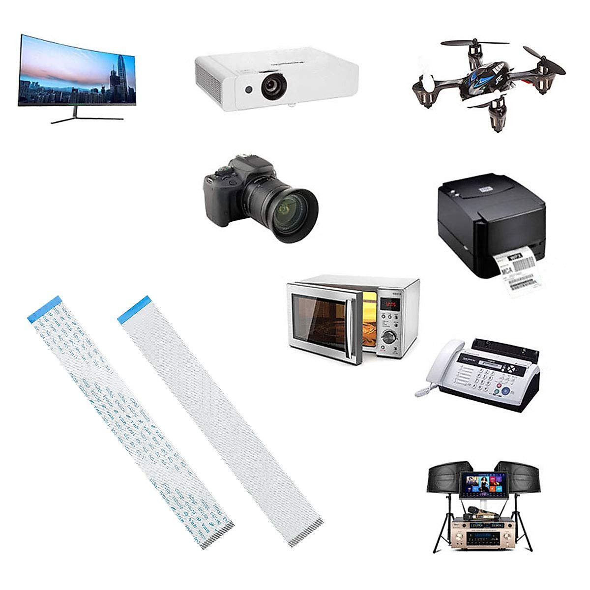 ITROLLE Flat Cable 8PCS FPC FFC 150mm Length 40 Pin 0.5mm Pitch Flexible Ribbon Cables B Type