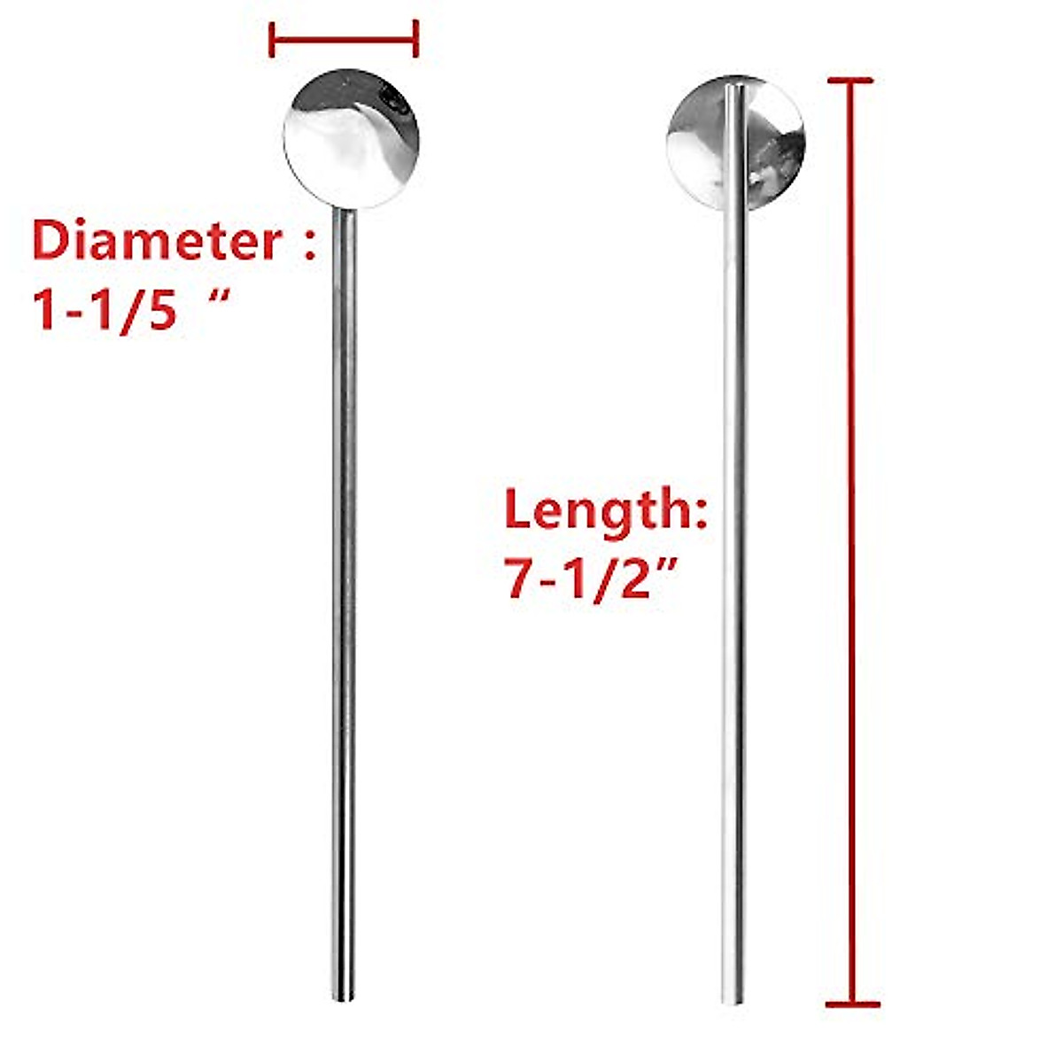 TOPTIE 12 PCS Spoon Straws Stirrer Stainless Steel Drinking Straws Reusable Cocktail Spoons Straws-Silver