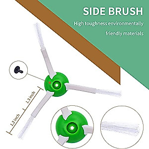 18 Pack Vacuum Cleaner Accessory for iRobot Roomba i7 i7+ i3+ i6+ i8+ E5 E6 E7 Replacement Parts Kit (2 set Roller Brushes, 6 Side Brushes, 6 filters, 4 vacuum bags)