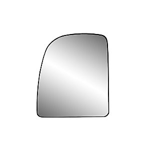 Fit System 88237 Driver Side Non-Heated Mirror Glass w/Backing Plate, Econoline, Ford Excursion, F250, 350, 450, 550 Super Duty Pick-Up, 8 3/8" x 7 1/8" x 10 5/16" (Towing Mirror top Lens)