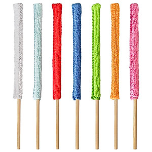 28Pcs Microfiber Detail Duster Sticks Crevice Cleaning Tool, Mini Duster for Cleaning Fan Blade/Ac Vent/Car Vent/Blind/The Smallest Spaces