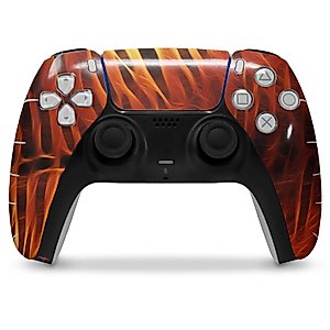 WraptorSkinz Skin Wrap compatible with Sony PS5 DualSense Controller Fractal Fur Tiger (CONTROLLER NOT INCLUDED)
