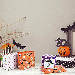 ASTARON 90 Sheets Halloween Pattern Paper Set 5.5 x 8.2 inches Decorative Paper for Paper Craft Decoration, 10 Styles