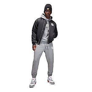Nike Jordan Essentials Fleece Men's Hoodie (as1, alpha, m, regular, regular, Carbon Heather/Sail)