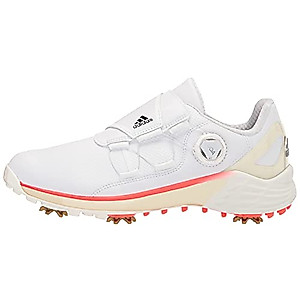 adidas Women's ZG21 BOA Golf Shoes, Footwear White/Core Black/Solar Red, 11