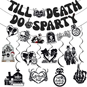 Till Death Do Us Party Banner Bachelorette Party Decorations Till Death Do Us Party Bachelorette Decorations Bride or Die Banner for Bride or Die Bachelorette Party Decorations