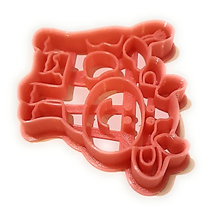 T3D Cookie Cutters Cow Cookie Cutter, Suitable for Cakes Biscuit and Fondant Cookie Mold for Homemade Treats, 3.48inch x 3.11inch x 0.55inch