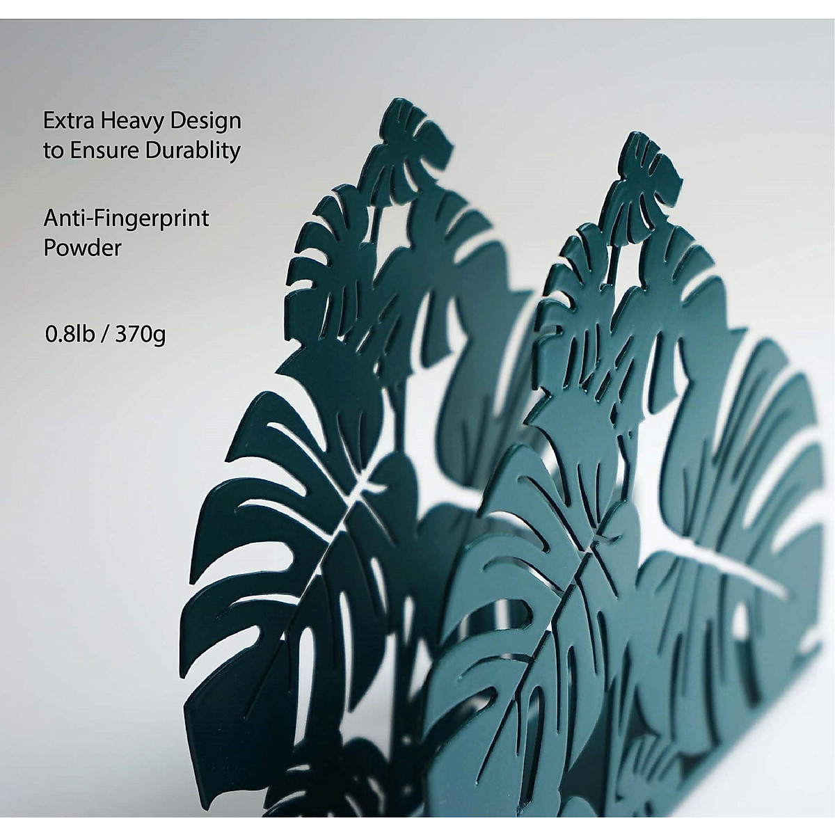 Metal Modern Green Leaves Tabletop Napkin Holder/Freestanding Tissue Dispenser, for Kitchen Countertops, Dining Table, Indoor & Outdoor…