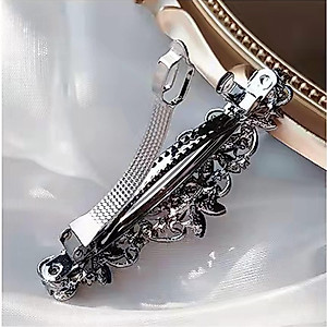 Jakeni Elegant Sparkly Glitter Rhinestones Flowers Hairpins - Vintage French Style Hair Barrettes, Clips and Accessoires for Women