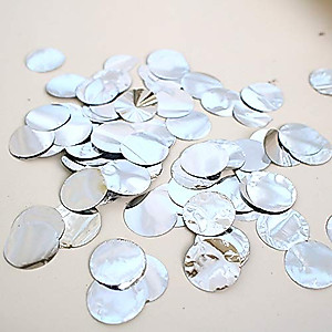 Silver Confetti 1 inch Table Confetti Glitter 5000 pcs for Wedding Party Decoration or Filled Balloons
