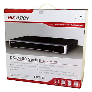 Hikvision DS-7616NI-I2/16P 16CH 16POE 12Mp Resolution 16CH POE NVR for IP Camera Support Two way Audio and Alarm In/OUT (Renewed)