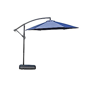 Festival Depot Patio Umbrella Base Outdoor 150 LB Weight Water Filled Plastic Stand Matching Cantilever Sun Umbrella Suit for Outside Deck Porch Garden Lawn, Black (Big-70L)