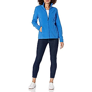 Amazon Essentials Women's Classic-Fit Full-Zip Polar Soft Fleece Jacket (Available in Plus Size), Royal Blue, Large