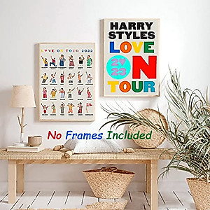 Harry Styles Poster House Music Album Poster Cover Poster Canvas Wall Art Gift Room Aesthetics Decor All Europe Tour Concert Outfits Harry Styles Love On Tour 2022(Unframe HARRY-01, 16X24)