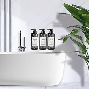 Shampoo and Conditioner Dispenser Shower Soap Dispenser Drill Free Shampoo Dispenser for Shower Wall Shampoo Holder for Shower Wall Shower Soap Dispenser 3 Chamber .16.9fl.oz