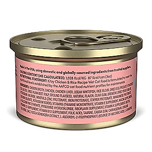 Amazon Brand - Kitzy Pate Canned Cat Food, Chicken and Rice, 3 Oz ( 24 Pack)