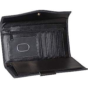 Buxton RFID Organizer Clutch Wallet One Size Black