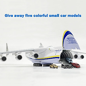 Mahfisj 1:200 Scale AN225 Model Airplane，Openable Cabin, 17-inch Length, Resin Aircraft Model Toy for Gifts and Collections (an225-1)