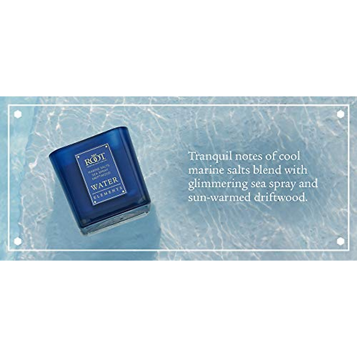 Root Candles Scented Candles Elements Collection Premium Handcrafted Candle, 5-Ounce, Water