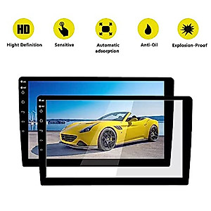 Screen Protector 9 inch Car GPS Navigation Tempered Glass Screen Universal Car Stickers Fit for Podofo Teyes CC3 CC2 CC2L Spro X1 Plus Double Din Android Car Stereo Multimedia Video Player (9 inch)