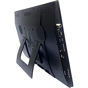 Tyler 14” Portable TV LCD Monitor 1080P Rechargeable Lithium Battery Operated, 2 Antenna, HDMI, USB, RCA, FM Radio, Digital Tuner, AV Inputs, AC/DC, TV Stand and Remote Control for Kids Car Travel