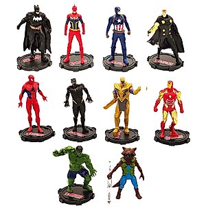 4inch Superhero Figure Set-10pcs Super Hero Adventures Ultimate Toddler Toys Small Action Figurines Cake Decoration Kids Gifts Collectible Figures (Exclusive Amazon)
