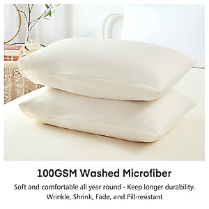 JML Duvet Cover , Ultra Soft 100% Washed Microfiber 3 Pieces Bedding Duvet Cover Set and Breathable Solid Color Duvet Cover Set