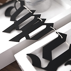 Gothic Letter Happy Birthday Banner - Old English Birthday Banner - Funeral Birthday Banner for 20th 30th 40th Birthday (Happy Birthday)