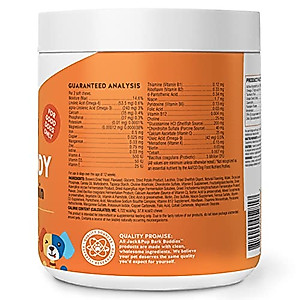 Jack&Pup Dog Vitamins and Supplements Multivitamins for Dogs - Bark Buddies Multi-Buddy Dog Multivitamins Chewable Soft Chews Puppy Vitamins and Supplements - Dog Supplements & Vitamins (60ct)