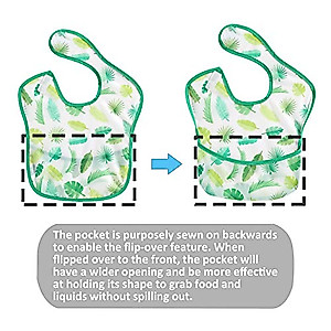 PandaEar 3 Pack Super Light Weight Baby Bib, Waterproof, Washable, Stain Oil and Odor Resistant 12-48 Months (Boy)