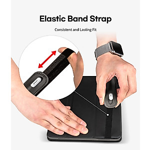 Goospery Pencil Holder Compatible with Apple Pencil Case(1st & 2nd Generation)Stylus Pen Sleeve PU Leather Accessories Elastic Band for All Tablets including iPad Pro 12.9 11 inch Air 4th - Dark Grey